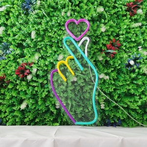 Custom Finger Heart Led Neon Light Sign, Gifts for Her, Gifts for Mom ...