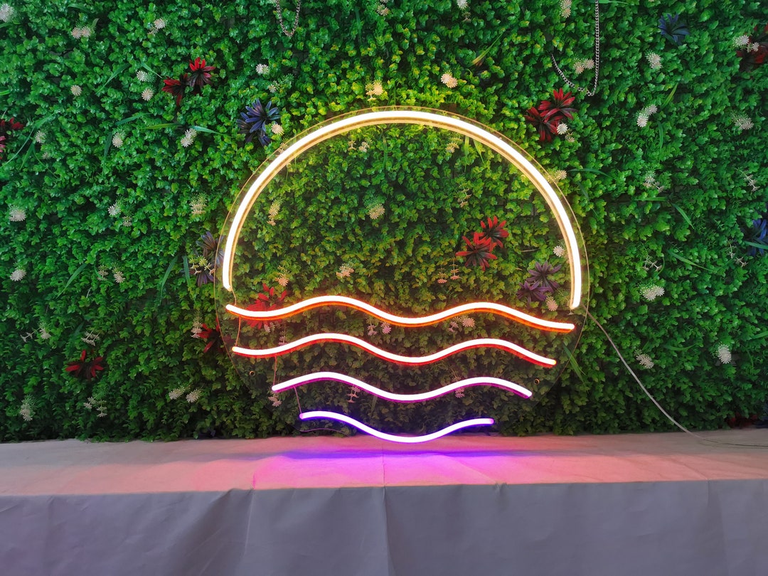 Mini the Sun Goes Down Neon Sign Custom Neon Sign Led Neon Light Cut ...