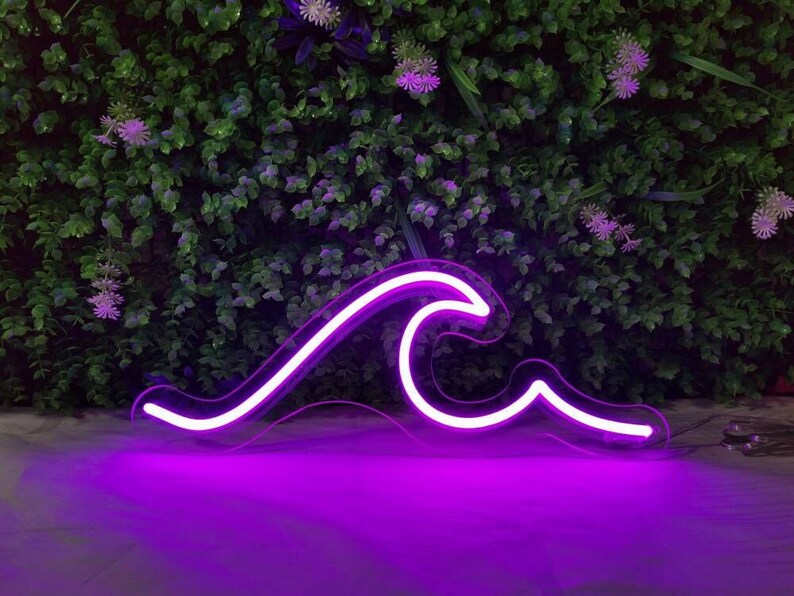 Mini the Wave Neon Sign Custom Neon Sign Led Neon Light Cut - Etsy