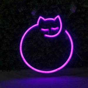 Mini Cat Neon Sign Custom Neon Sign Led Neon Light Cut Neon Sign Wall ...