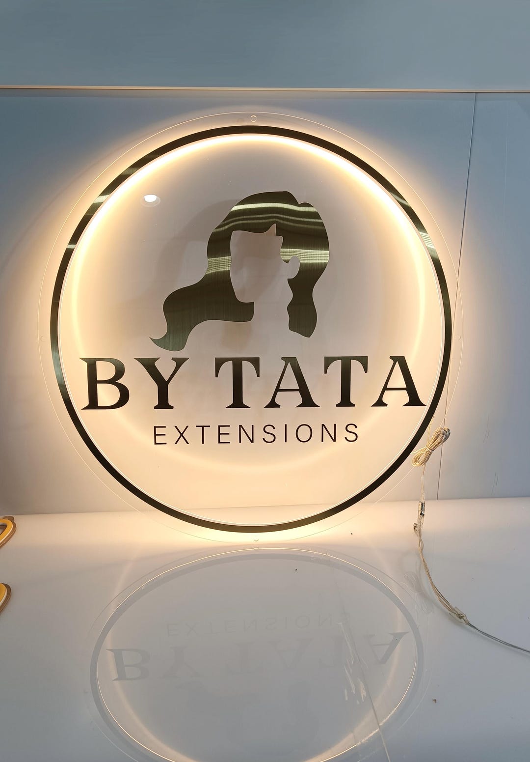 Custom Acrylic Backlit Sign With Metal, Business Neon Sign, Acrylic ...