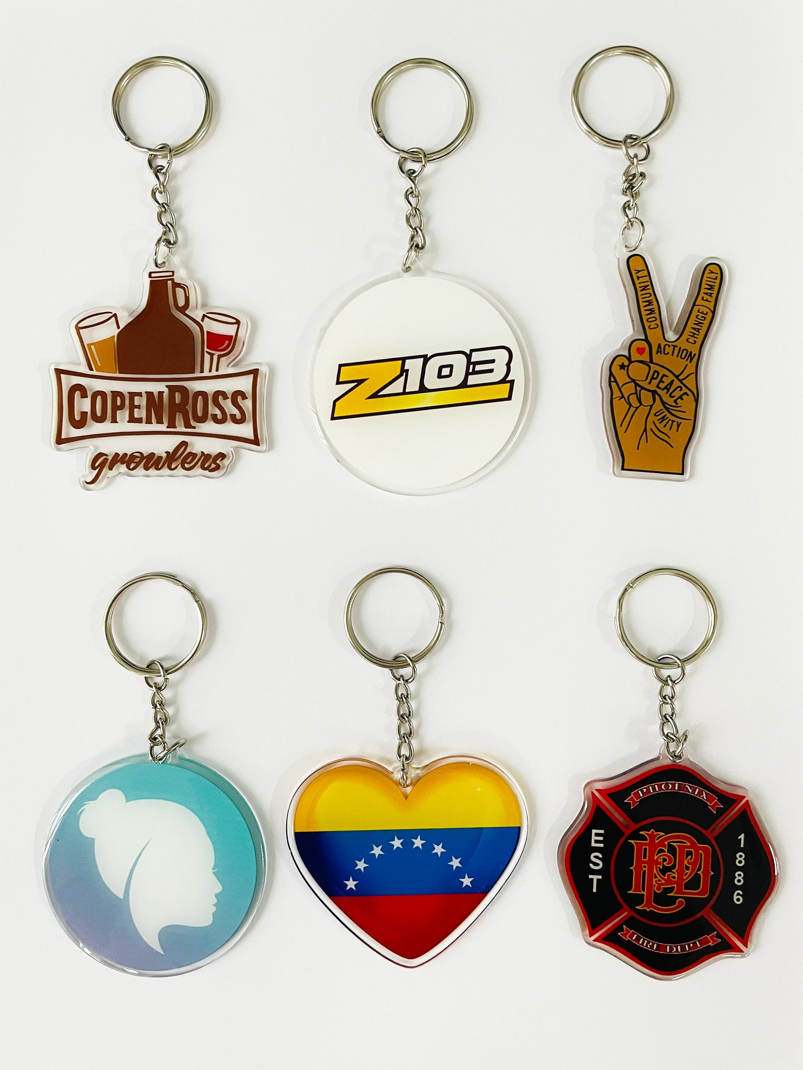 100 Pcs Custom Logo Photo Keychainpersonalized Printed - Etsy