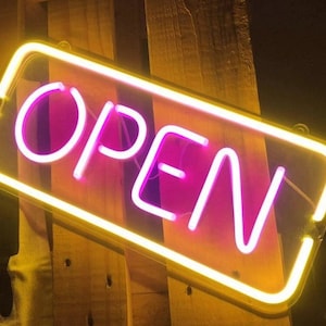 Open Neon Sign Custom Open Neon Sign Personalized Open Sign Business ...