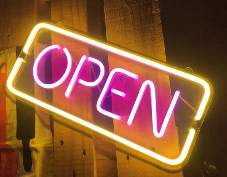 Open Neon Sign Custom Open Neon Sign Personalized Open Sign - Etsy