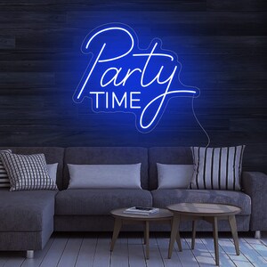 Custom Party Time Neon Sign, Personalized Led Neon Light Sign ...