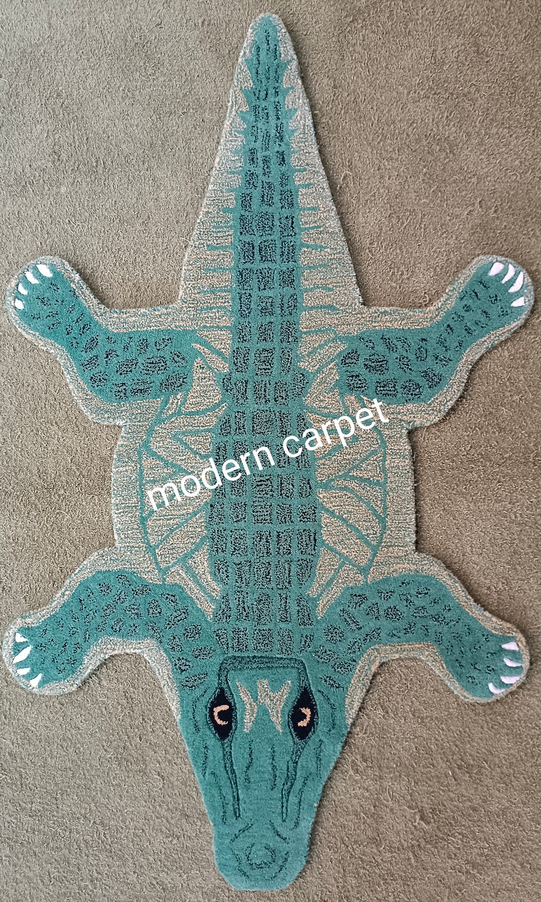 Crocodile Rugs Hand Made Wool Cotton Backing Rug Home Beautiful ...