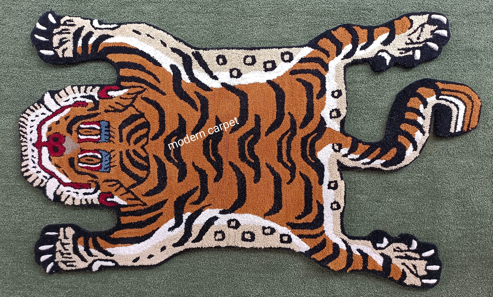 Tibetan Tiger Skin Rug 3x5 Feet Creative Pattern Carpet for | Etsy