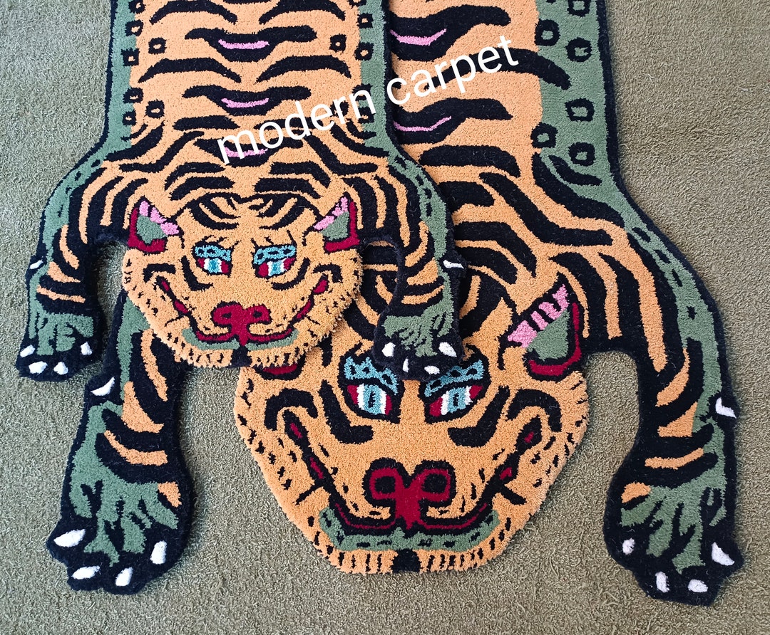 Tibetan Tiger Rugs Handmade Tufted for Living Room Bedroom Kid Room ...