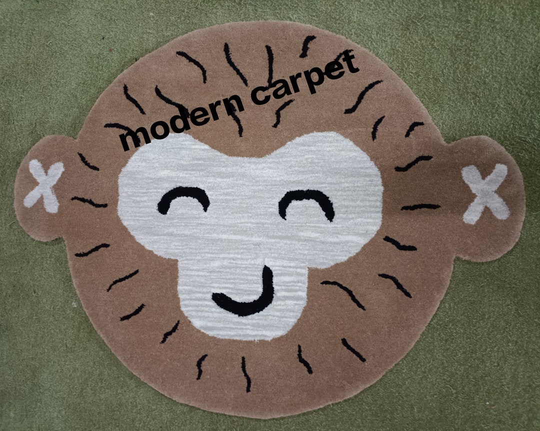 Monkey Face Rugs Handmade Tufted for Living Room Bedroom Kid Room ...