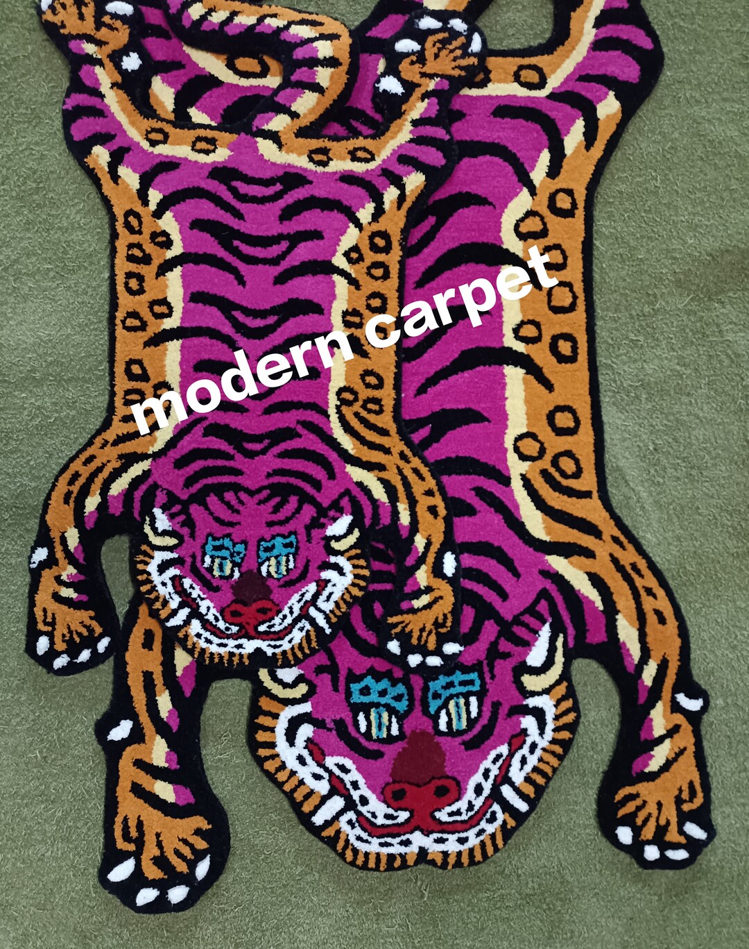 Tibetan Tiger Skin Rug 2x3 Feet Creative Pattern Carpet for - Etsy