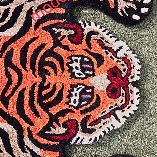 Handmade Tufted Tibetan Tiger Rug for Living Room - Etsy