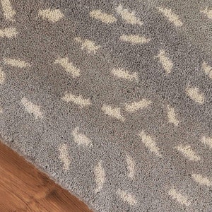 Antelope Grey Area Rug Handmade Animal Print Hand Tufted 100% - Etsy