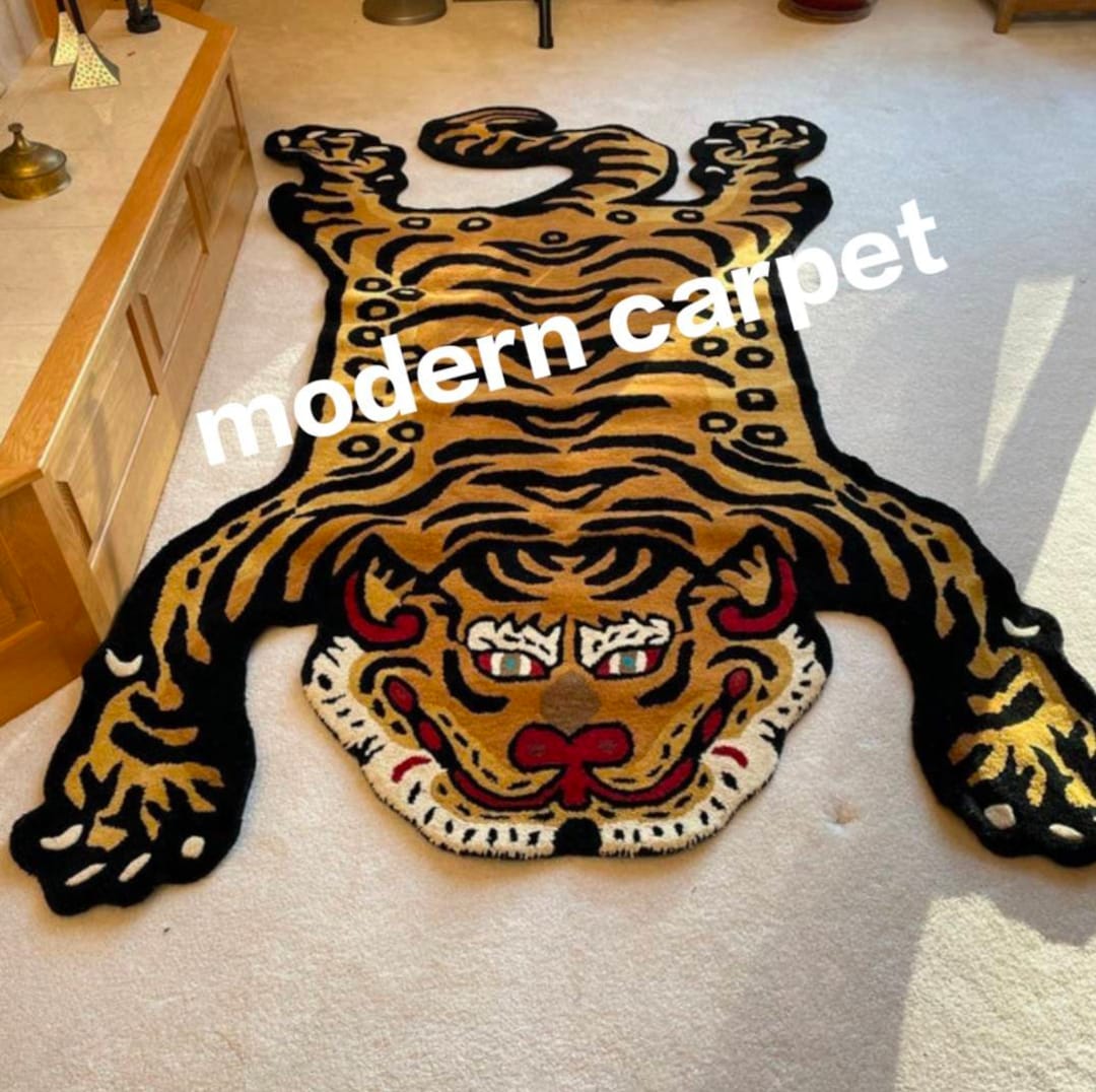 Tibetan Tiger Rugs Handmade Tufted for Living Room Bedroom Kid Room ...