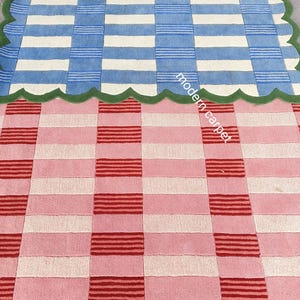 Matilda Goad Plaid Rug Handmade Rug Wool Area Rug Bedroom Rug Large ...