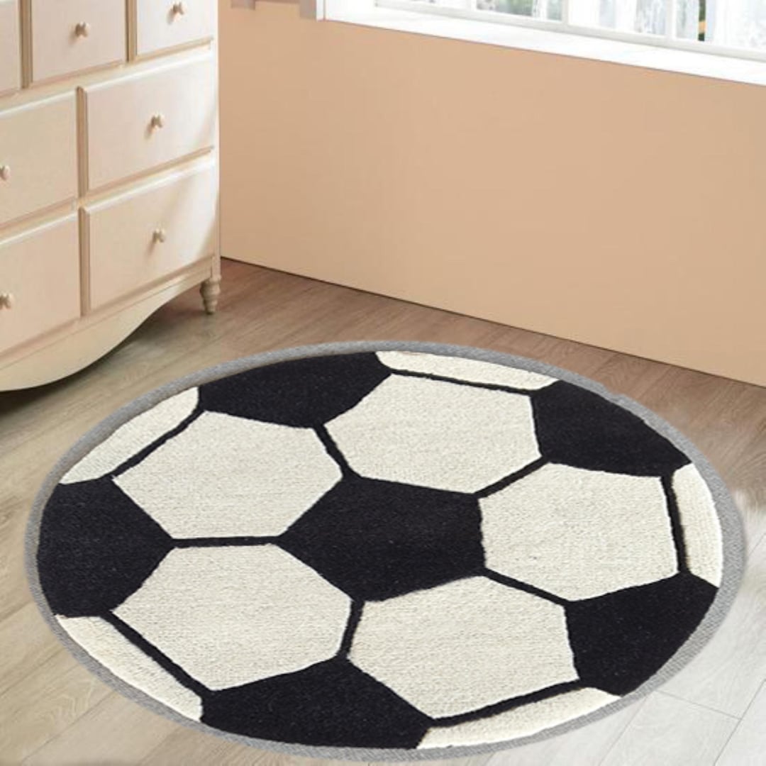 Soccer Ball Rugs Handmade Tufted for Living Room Bedroom Kid Room ...
