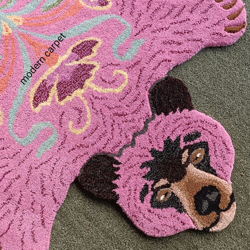 Rug USA Aztec Polar Bear Rug Shape Woollen Cotton Backing - Etsy