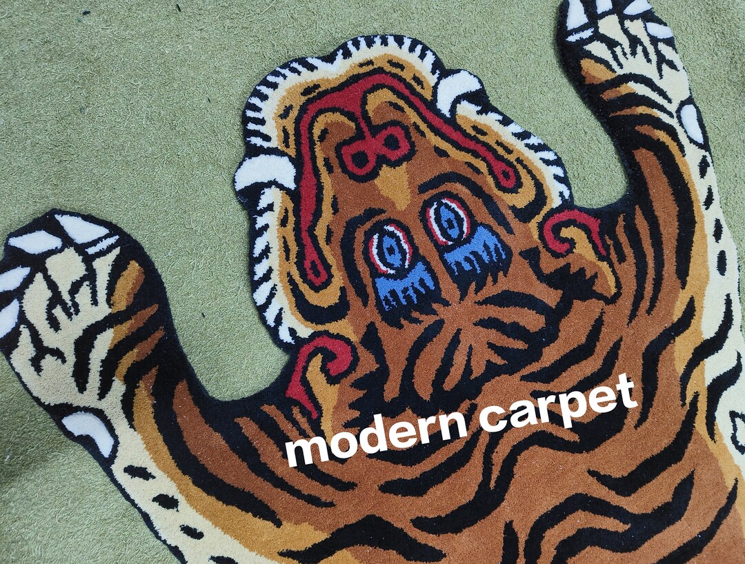 Tibetan Tiger Rug 3x6 Feet Creative Pattern Carpet for Living - Etsy