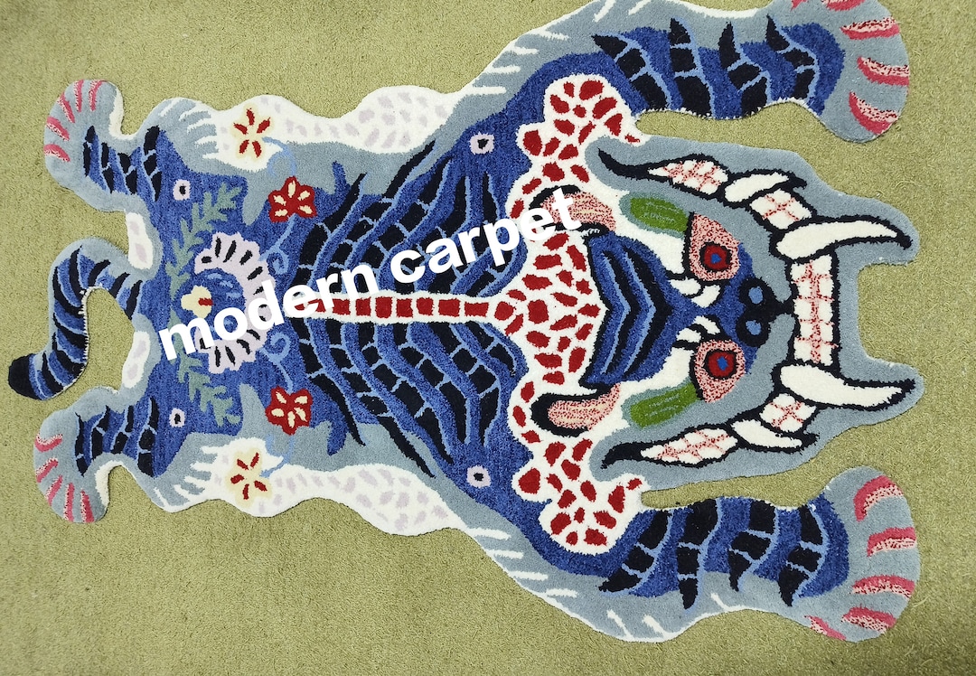 Tibetan Tiger Skin Rug 2x3 Feet Creative Pattern Carpet for - Etsy