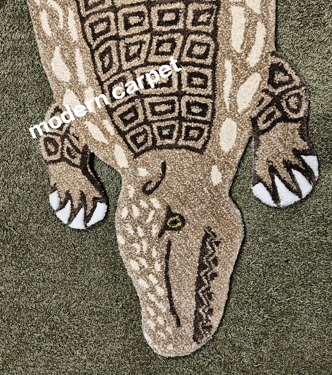 Crocodile Rugs Handmade Tufted for Living Room Bedroom Kid Room ...