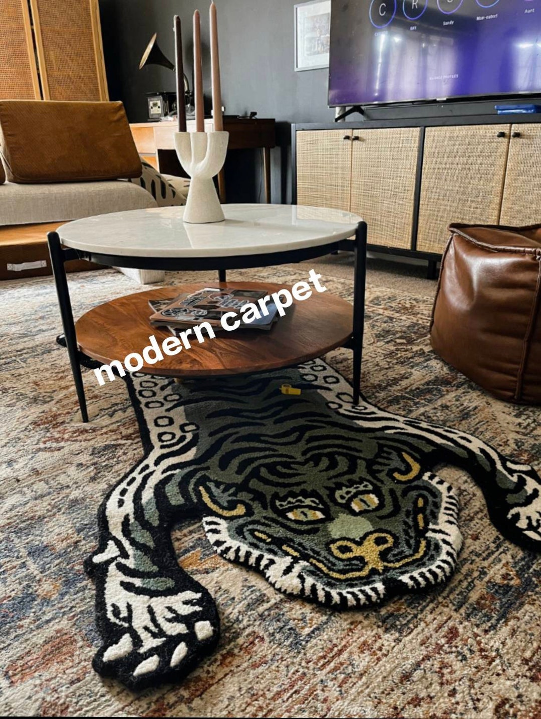 Tibetan Tiger Rugs Handmade Tufted for Living Room Bedroom Kid Room ...