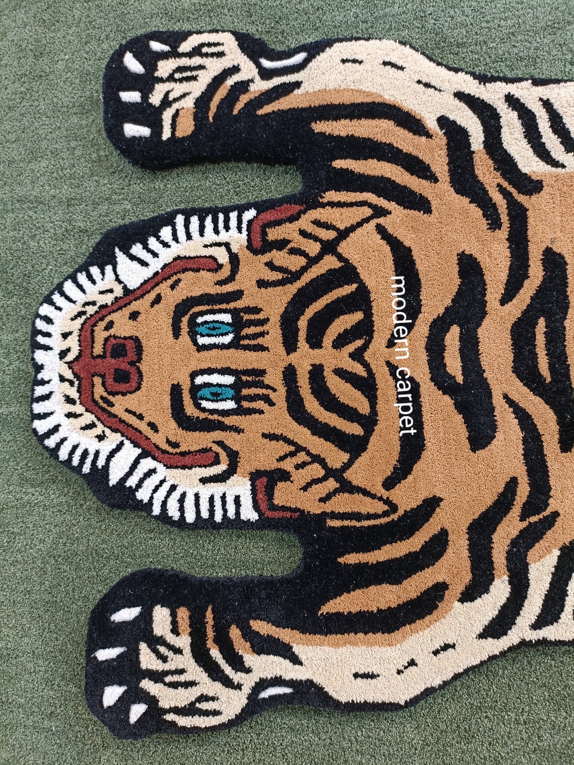 Tibetan Tiger Rug 3x5 Feet Creative Pattern Carpet for Living - Etsy