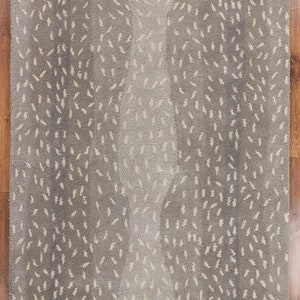 Antelope Grey Area Rug Handmade Animal Print Hand Tufted 100% - Etsy