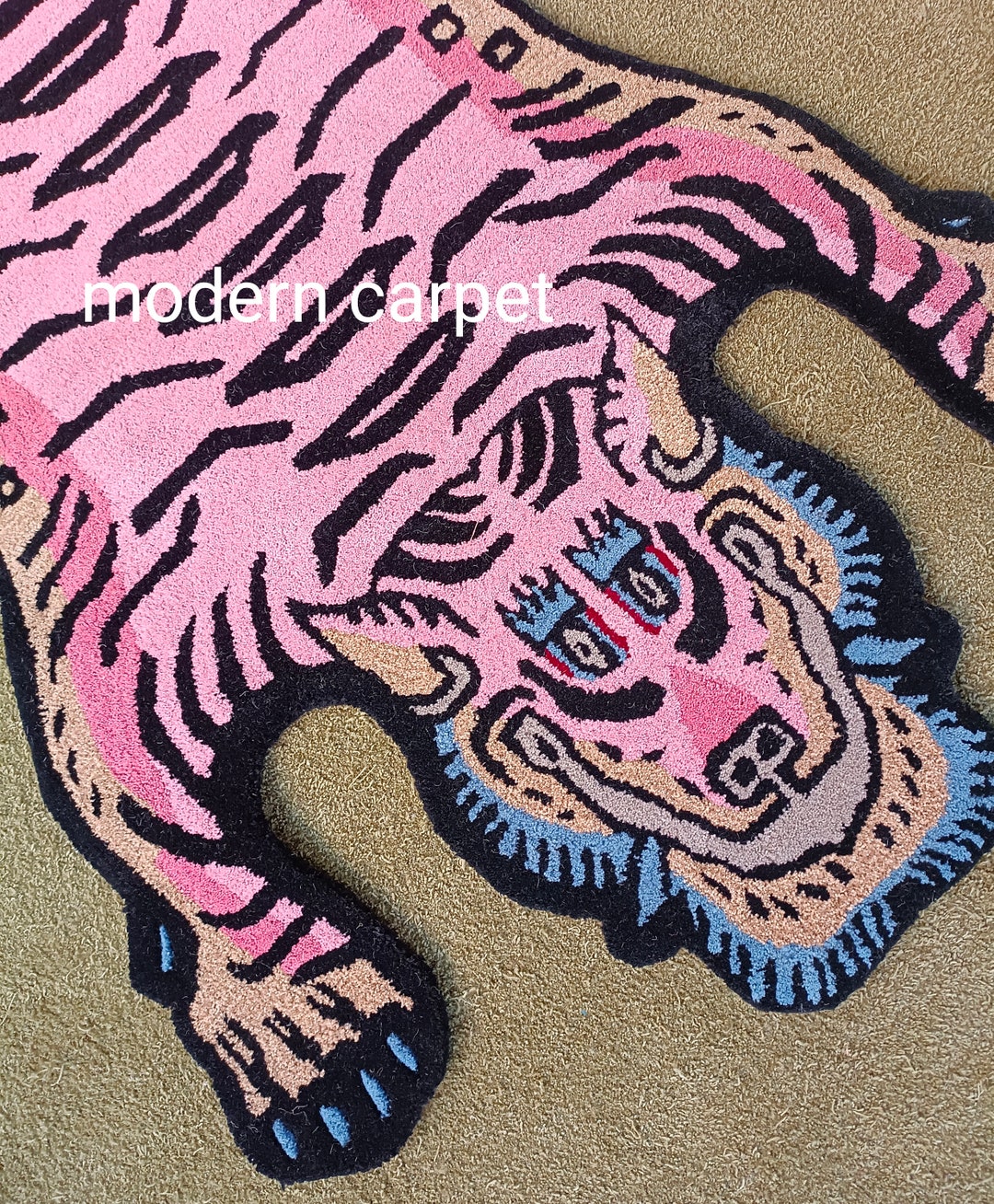 Tibetan Tiger Rugs Handmade Tufted for Living Room Bedroom Kid Room ...