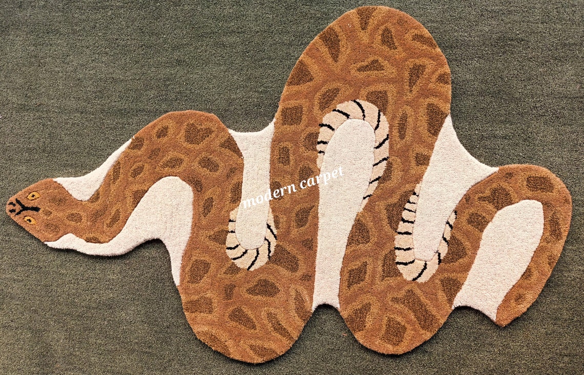 Snake Rug With 100% Woolen 3x5 Feet for Home Décor Indigo - Etsy
