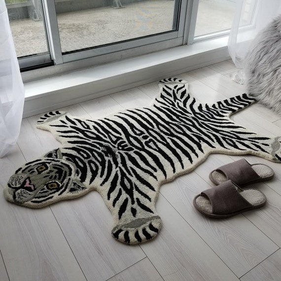 White Tiger Skin Rug