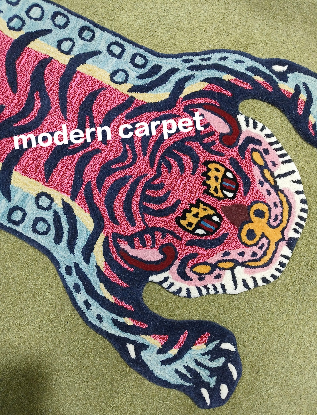 Tibetan Tiger Rugs Handmade Tufted for Living Room Bedroom Kid Room ...