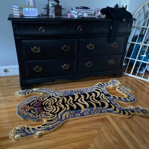 Tibetan Tiger Yellow & Black Rug 3x5 Feet Creative Pattern Carpet for ...
