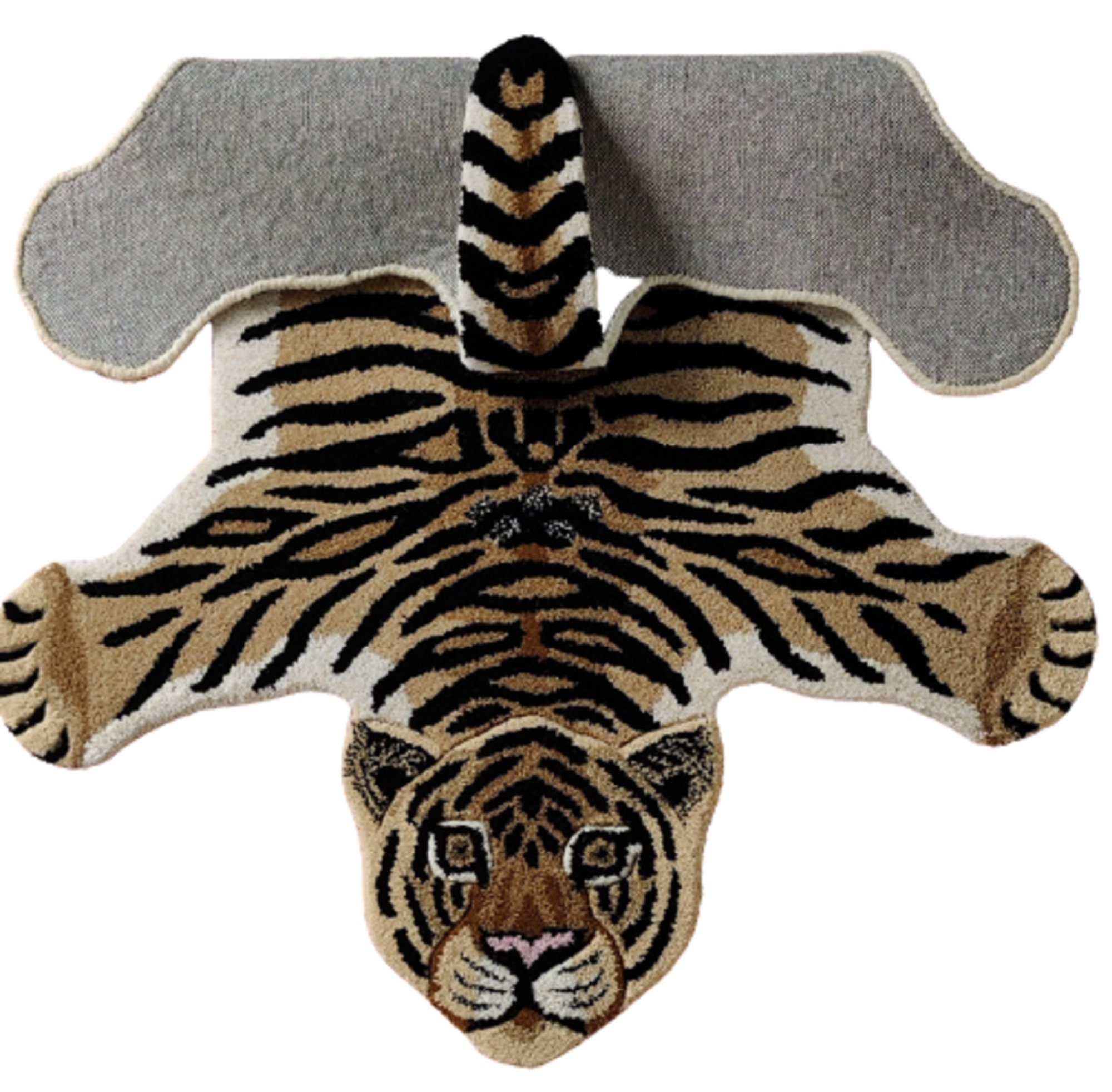 Hand-tufted Tiger Skin Shape Wool Rug Hand Tufted for Living - Etsy