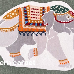 Modern Elephant Rug Hand Tufted Rug 100% Wool Use 3x5 Use for Kid's ...