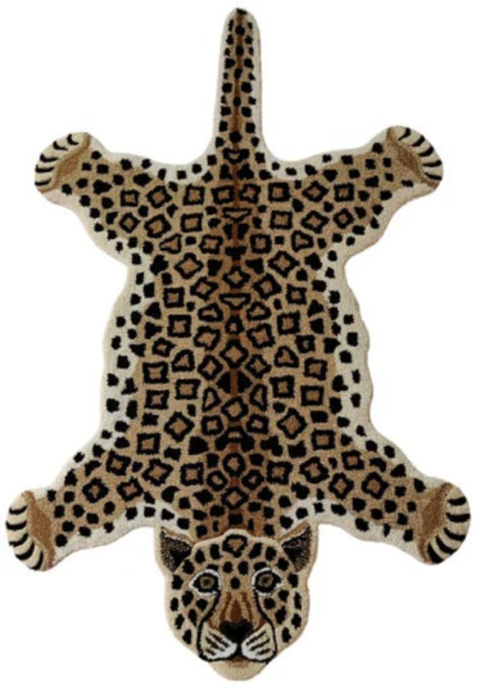 Leopard Rugs Skin Shape 3' X 5' Handmade Tufted 100% - Etsy