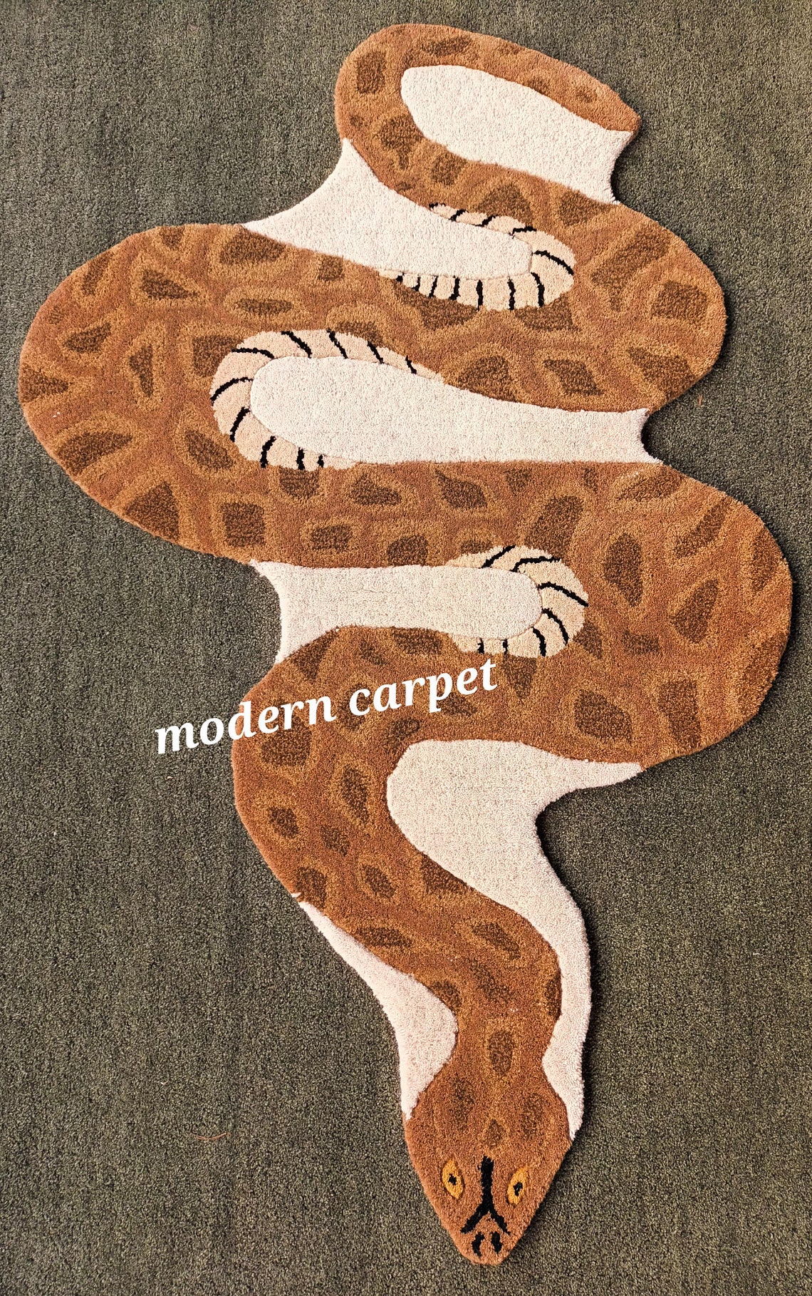 Snake Rug With 100% Woolen 3x5 Feet for Home Décor Indigo - Etsy