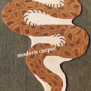 Snake Rug With 100% Woolen, 3x5 Feet for Home Décor Indigo Colour for ...