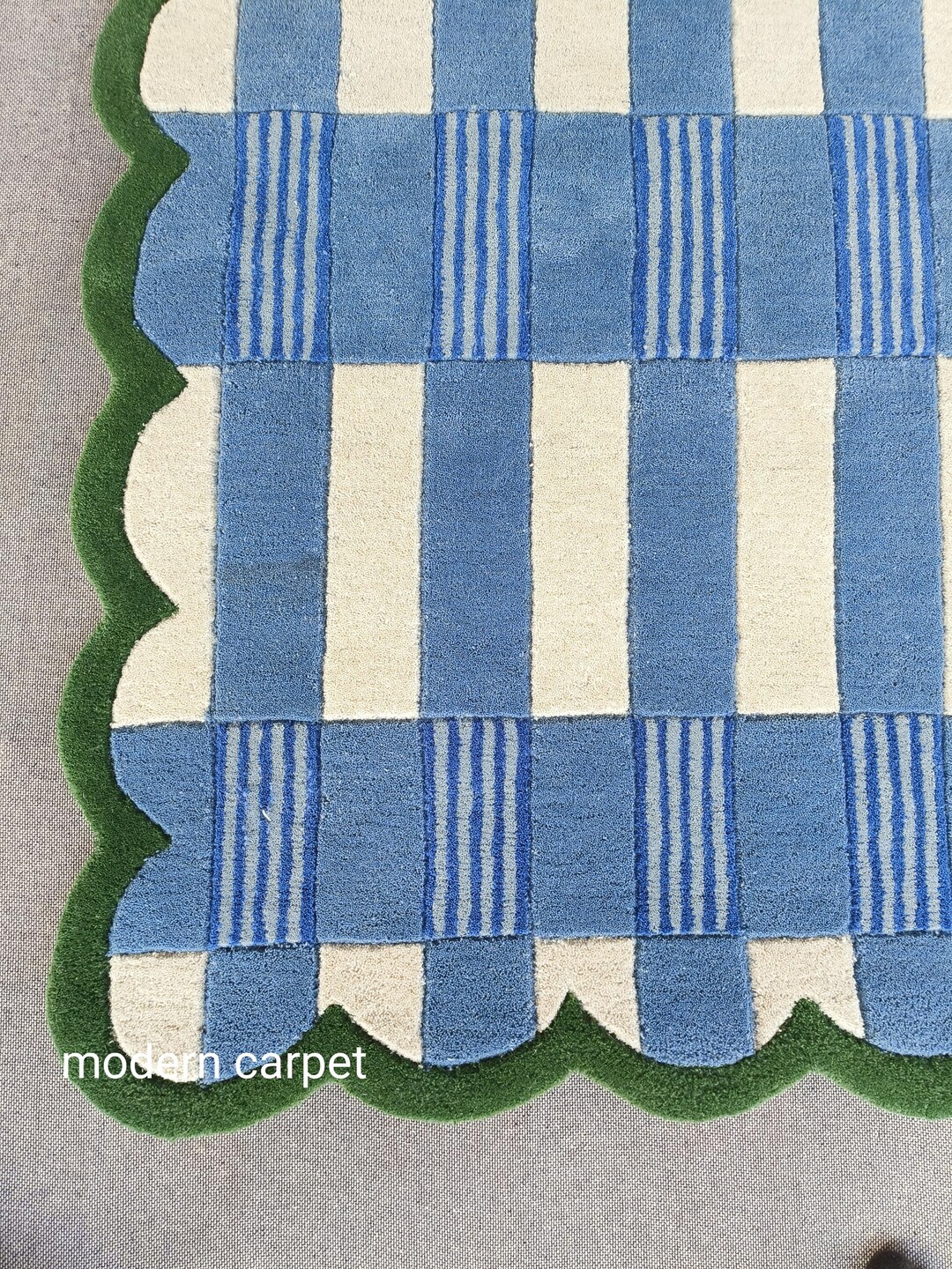 Matilda Goad Plaid Rug Handmade Rug Wool Area Rug Bedroom Rug Large ...