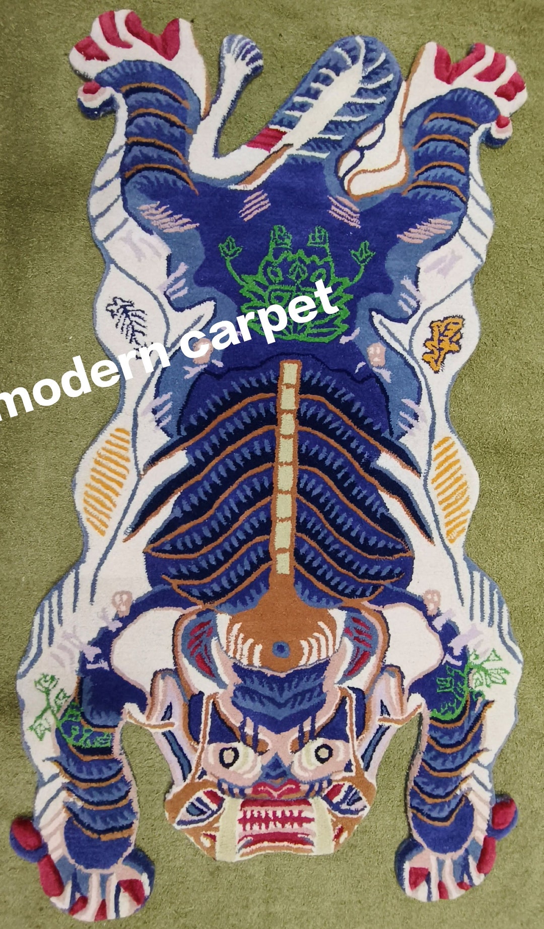 Tibetan Tiger Rug 4x6 Feet Creative Pattern Carpet for Living - Etsy