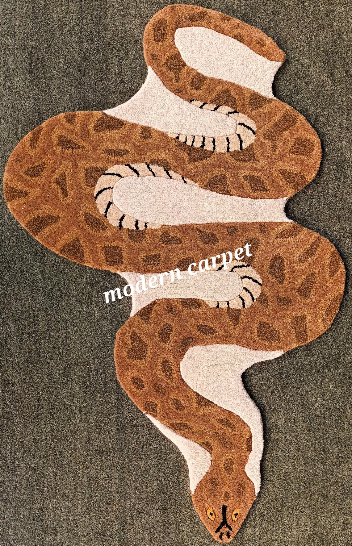 Snake Rug With 100% Woolen 3x5 Feet for Home Décor Indigo - Etsy