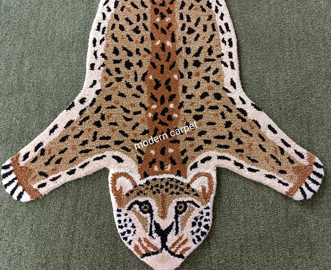 Leopard Rugs Handmade Tufted for Living Room Bedroom Kid Room Available ...