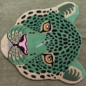 Tiger Face Rugs Handmade Tufted for Living Room Bedroom Kid Room ...