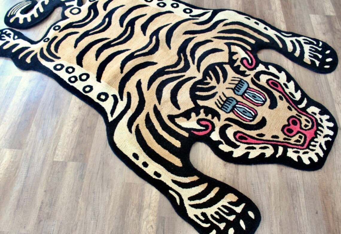 Tibetan Tiger Skin Rug 2x3 Feet Creative Pattern Carpet for - Etsy