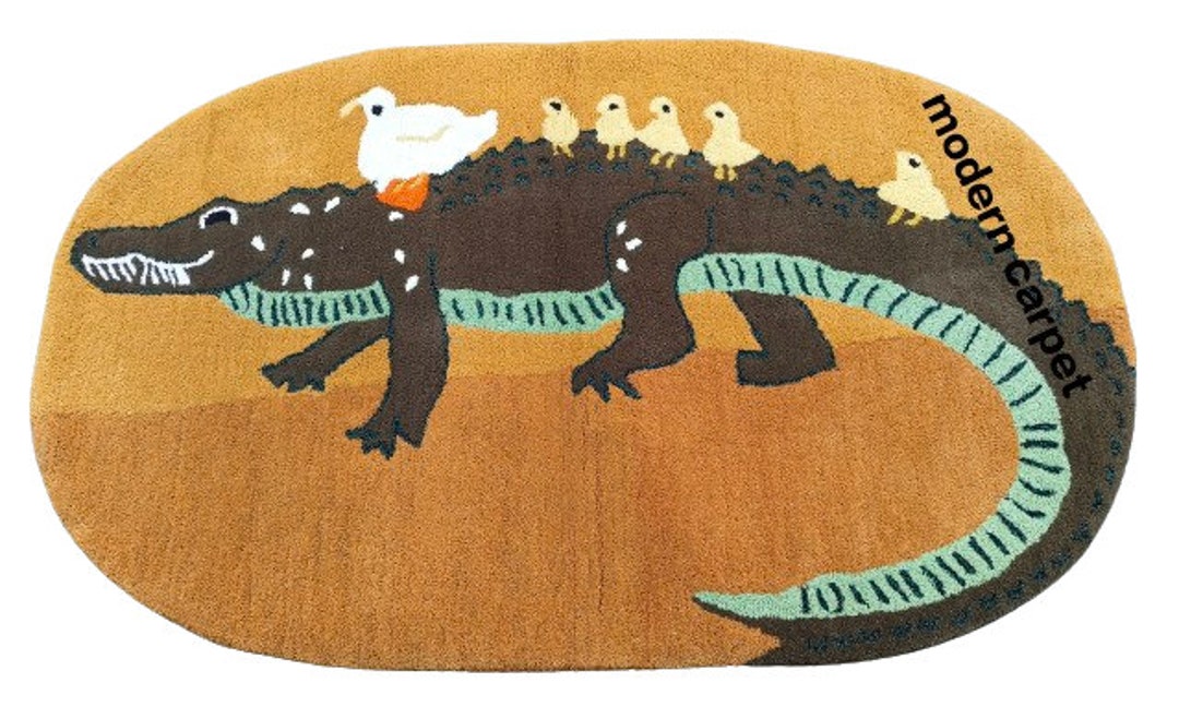 Crocodile Rug 3x5 Feet Creative Pattern Carpet for Living Room and for ...