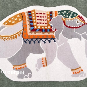 Modern Elephant Rug Hand Tufted Rug 100% Wool Use 3x5 Use for Kid's ...