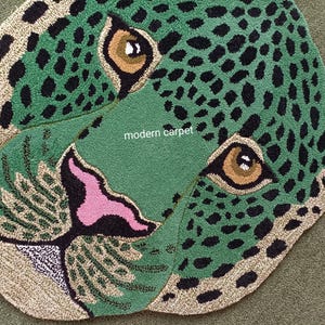 Tiger Face Rugs Handmade Tufted for Living Room Bedroom Kid Room ...