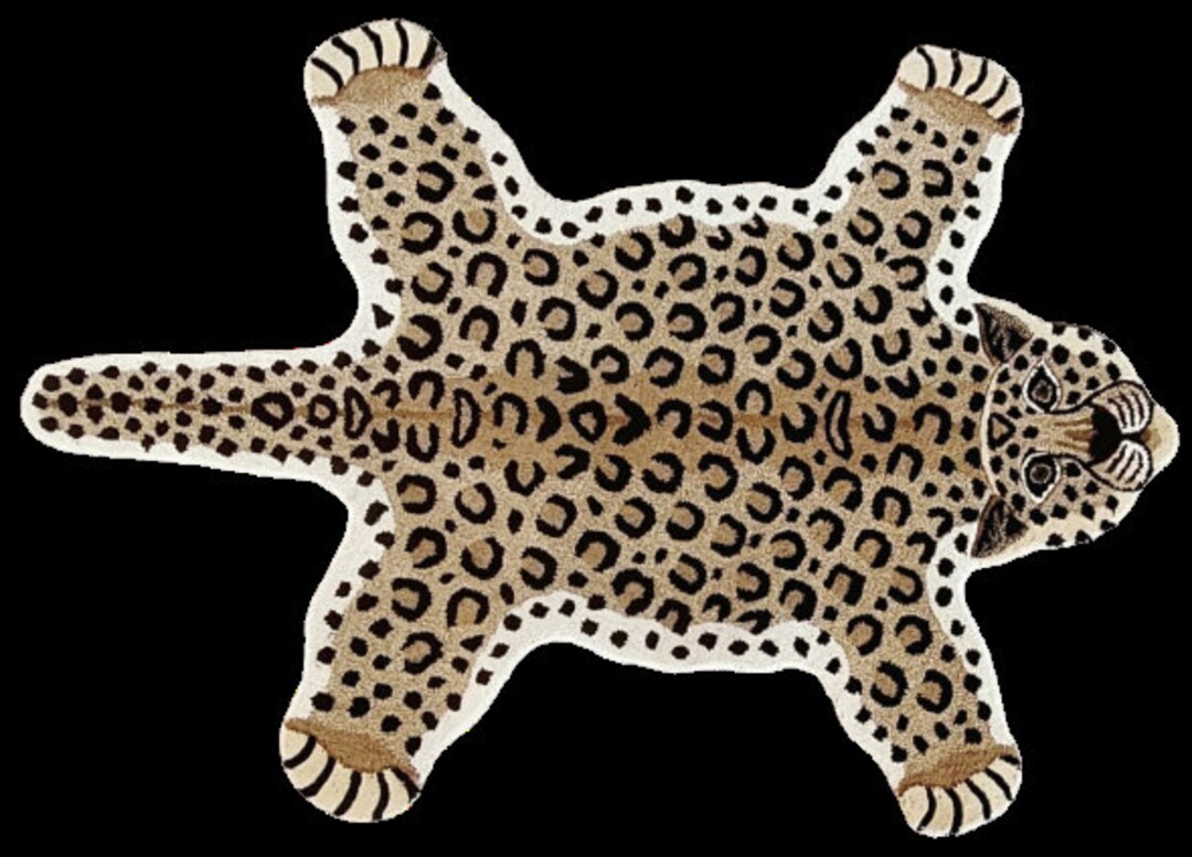 Leopard Rug 100% Woolen Carpet Home Decorative Leopard Animal Rug ...