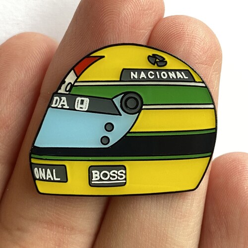 Ayrton Senna 1988 Race Helmet Enamel Pin - Etsy