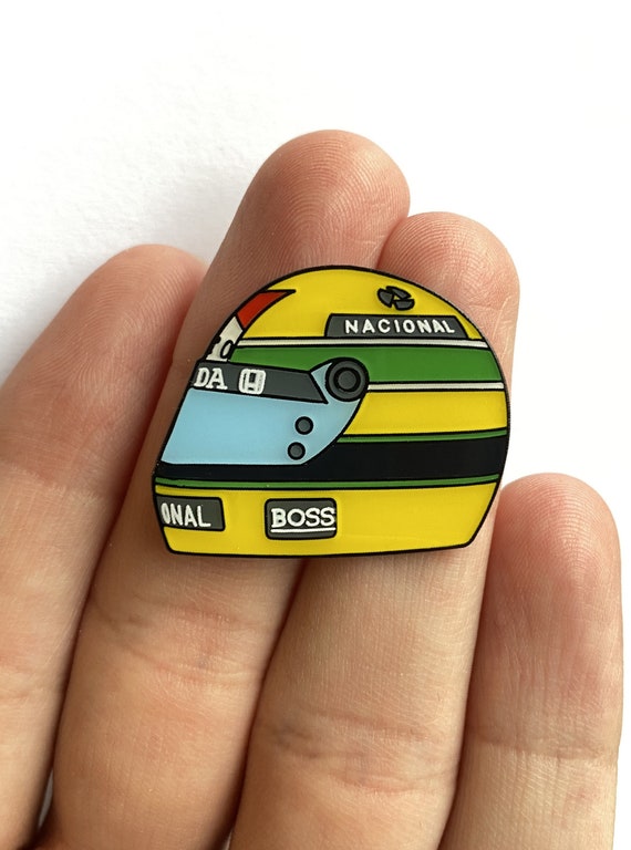 Ayrton Senna 1988 Race Helmet Enamel Pin - Etsy