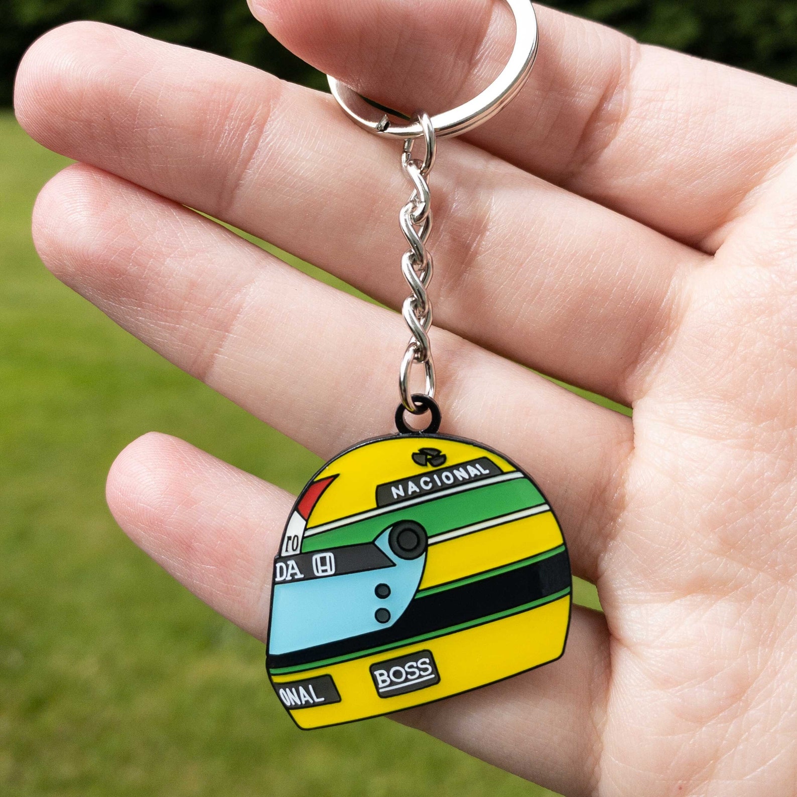 Ayrton Senna 1988 Helmet Enamel Keychain - Etsy
