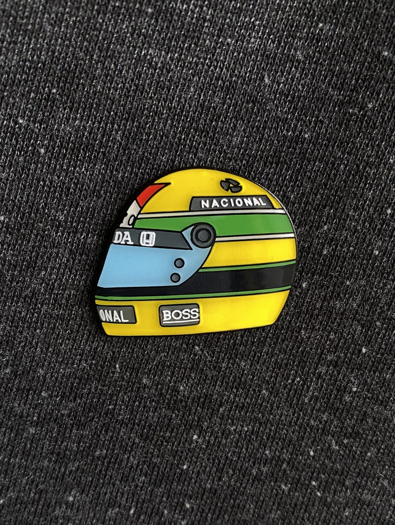 Ayrton Senna 1988 Race Helmet Enamel Pin - Etsy